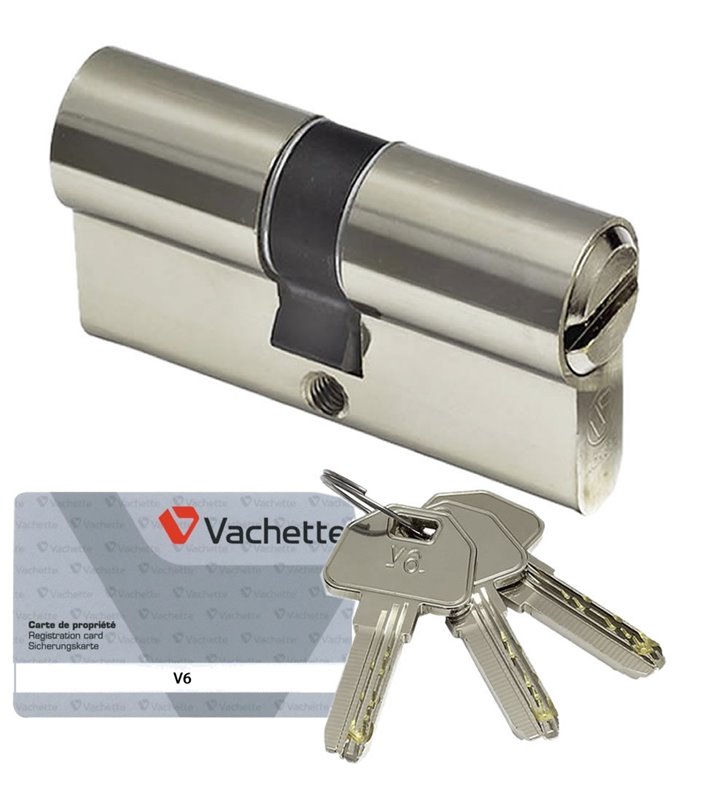 Cylindre de sécurité Vachette V6 Barillet 30 x 30 pour serrure de porte